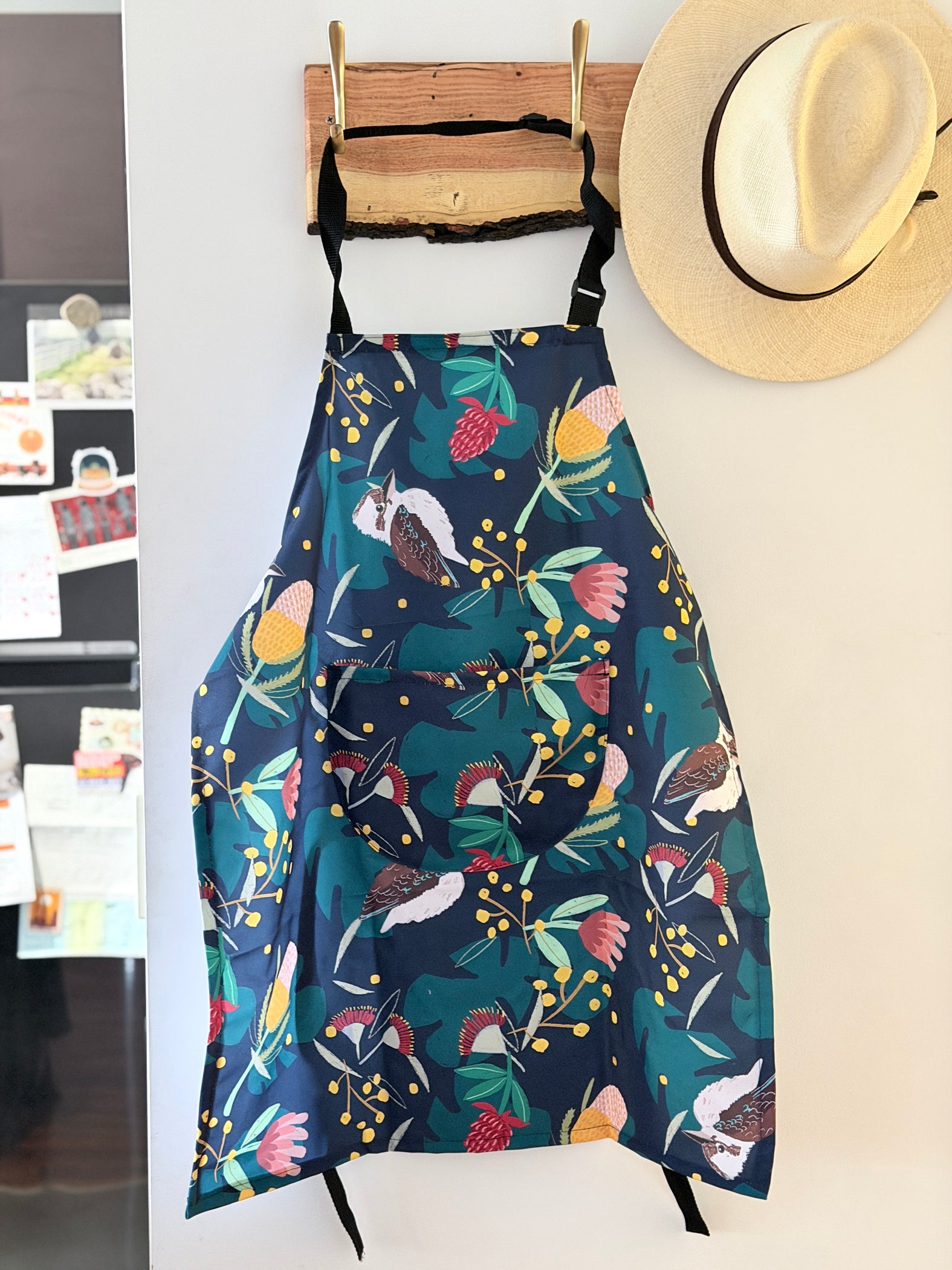 Adult Apron - Kookaburra and Australian Native Floral by Suki McMaster ...