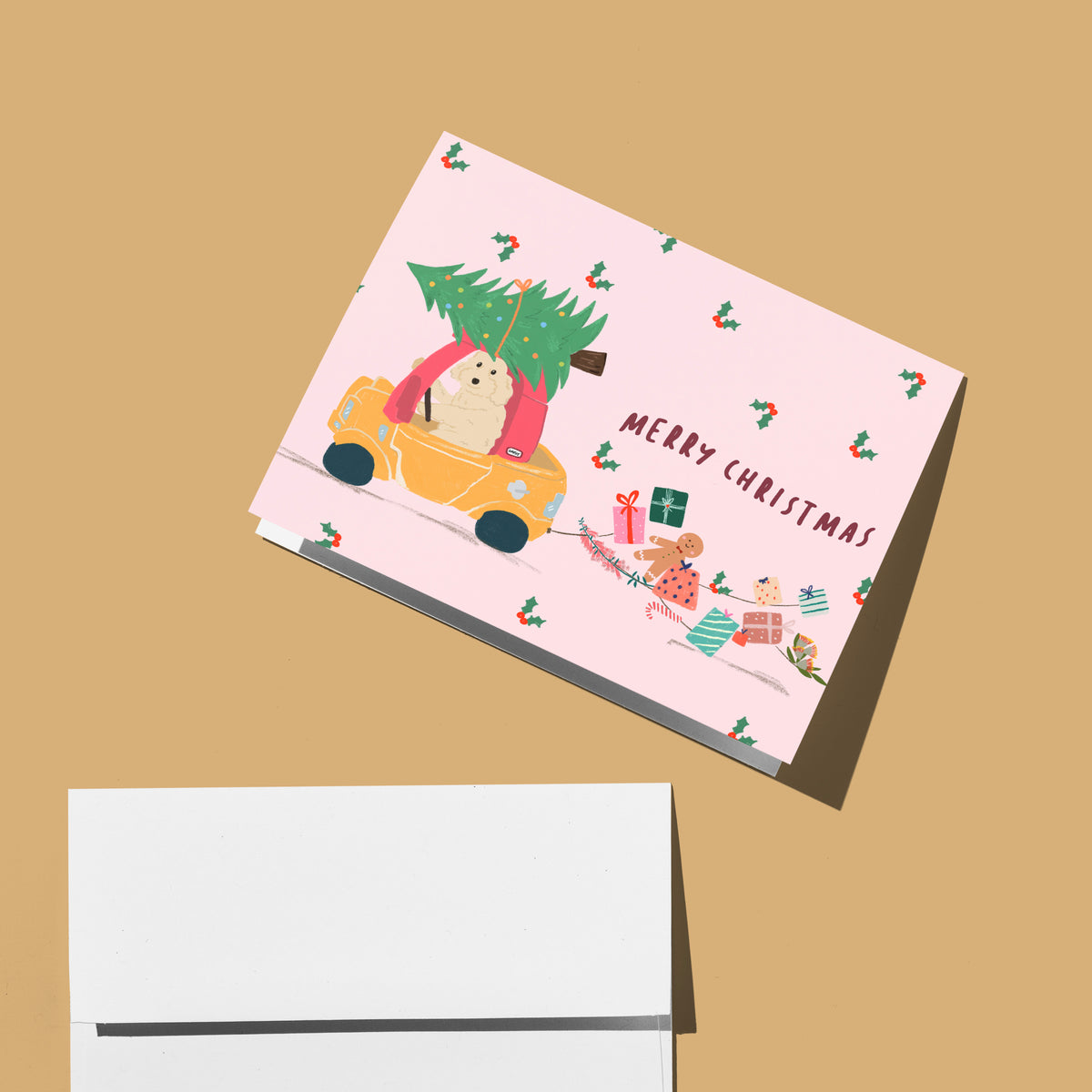 Blank Card - Merry Christmas Daisy by Suki McMaster — sukimcmaster