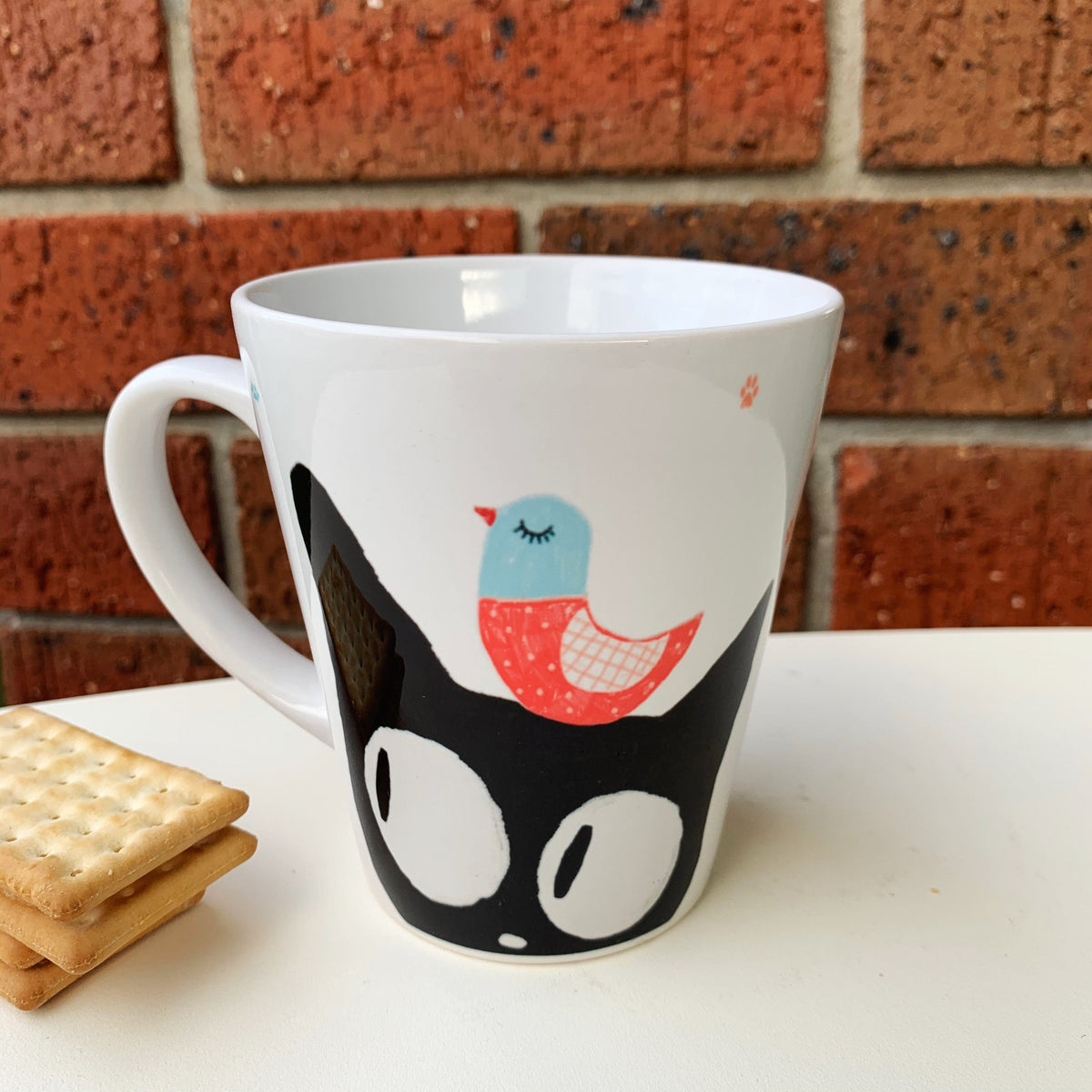 Coffee Mug - Cat and Bird - Stay Pawsitive | Unique Melbaourne Gift ...
